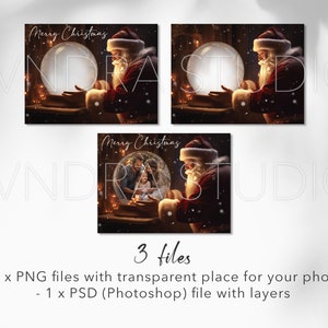Christmas Digital Backdrop, Christmas Santa Digital Background ...
