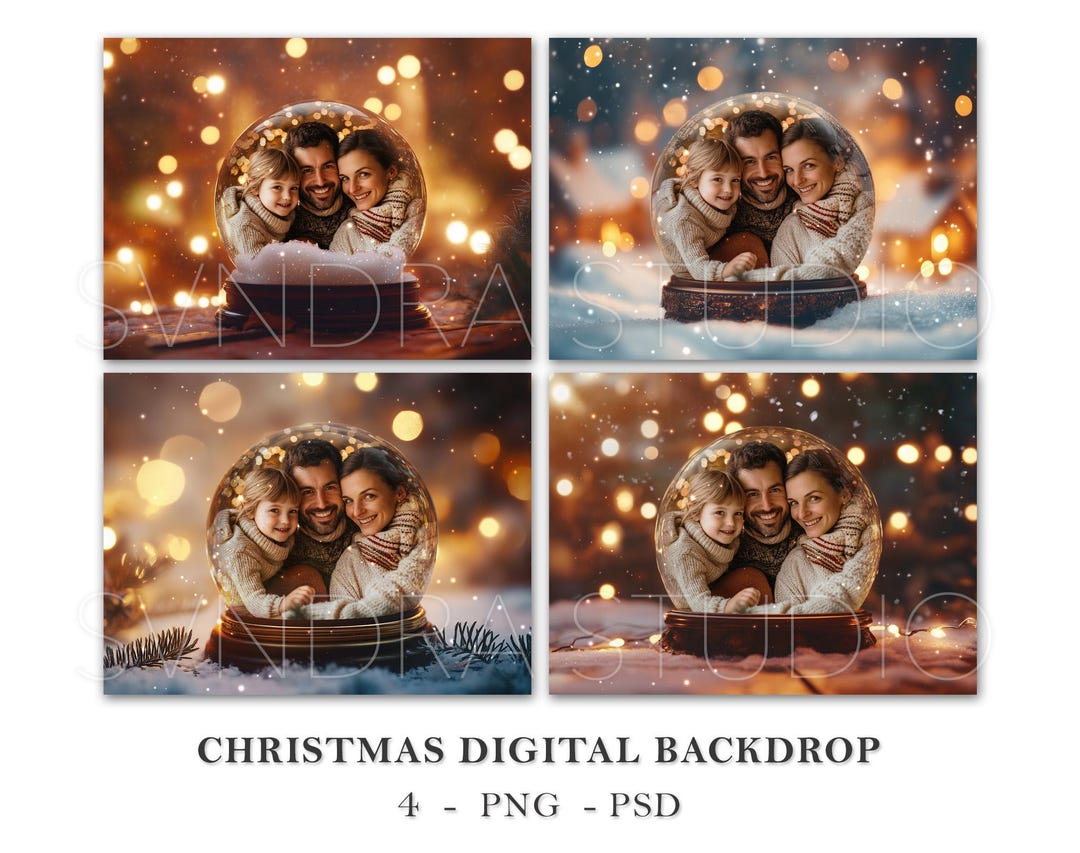 Christmas Digital Backdrop, Christmas Digital Background Bundle ...