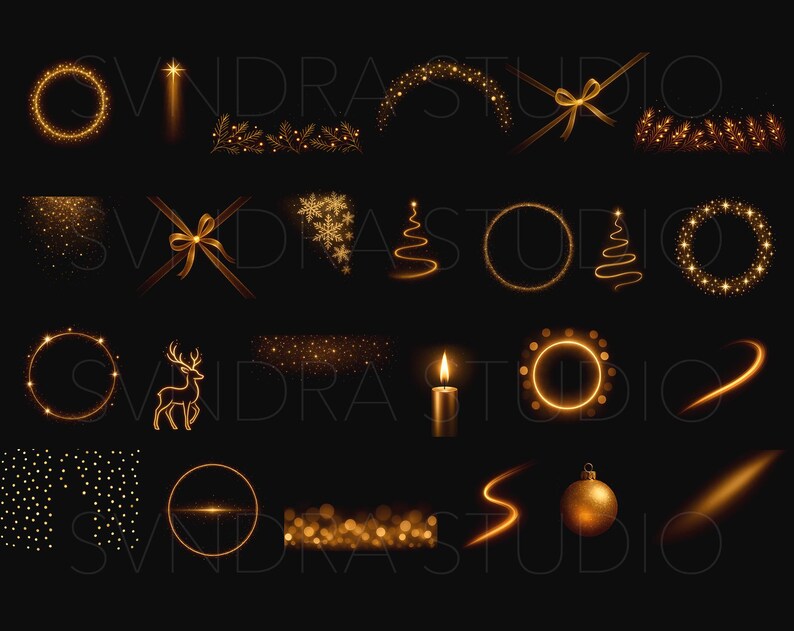 Christmas Lights Overlays, Magical Christmas Photo Overlay, Christmas ...