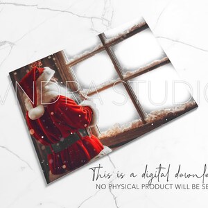 Christmas Digital Background, Christmas Santa Digital ...