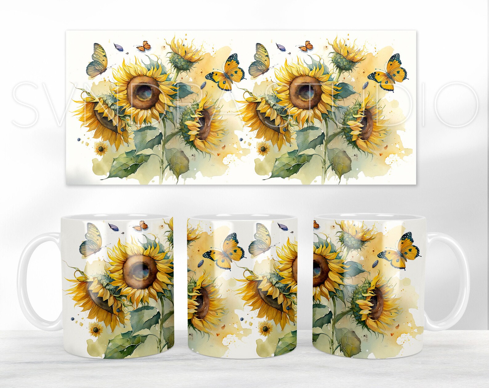 Sunflowers Mug Press Sublimation Design Sunflower Mug - Etsy