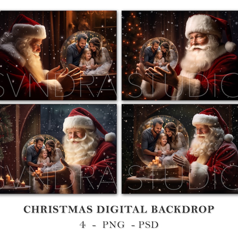Santa Overlays - Etsy