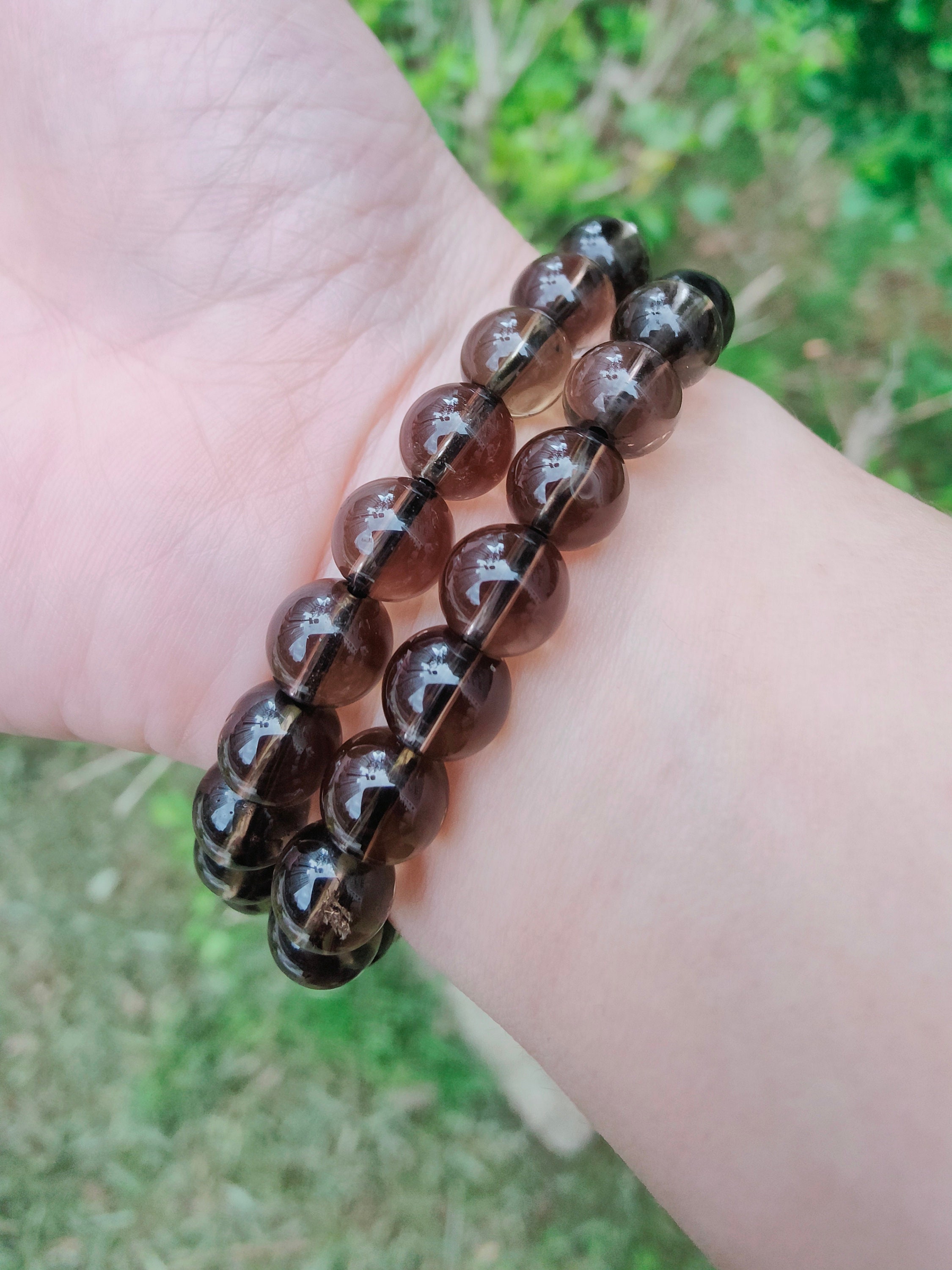 Smoky Quartz Bracelet, Grounding Stone, Healing Crystals & Stone ...