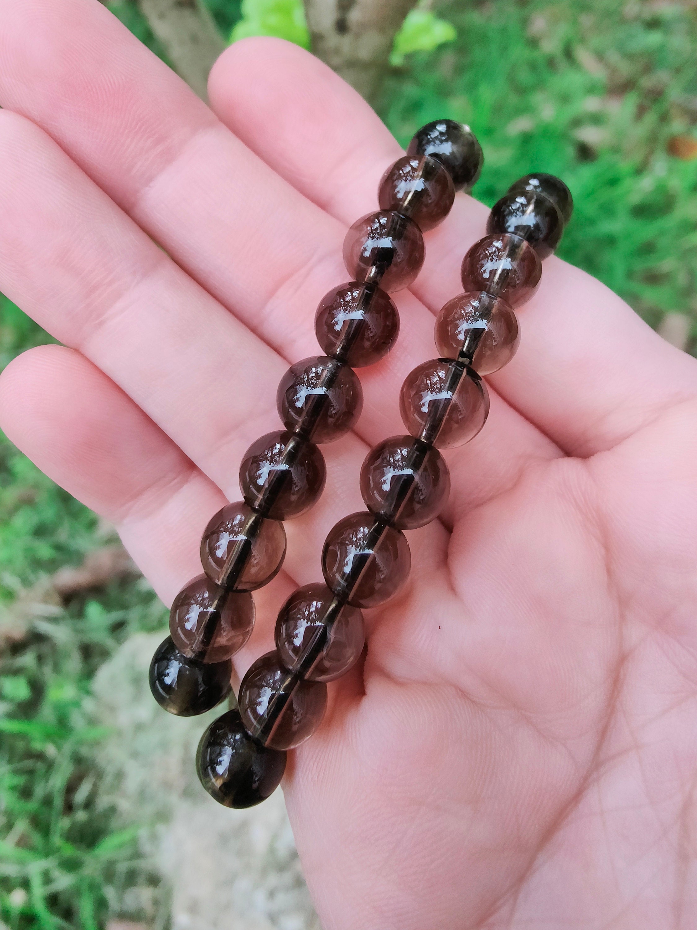 Smoky Quartz Bracelet, Grounding Stone, Healing Crystals & Stone ...