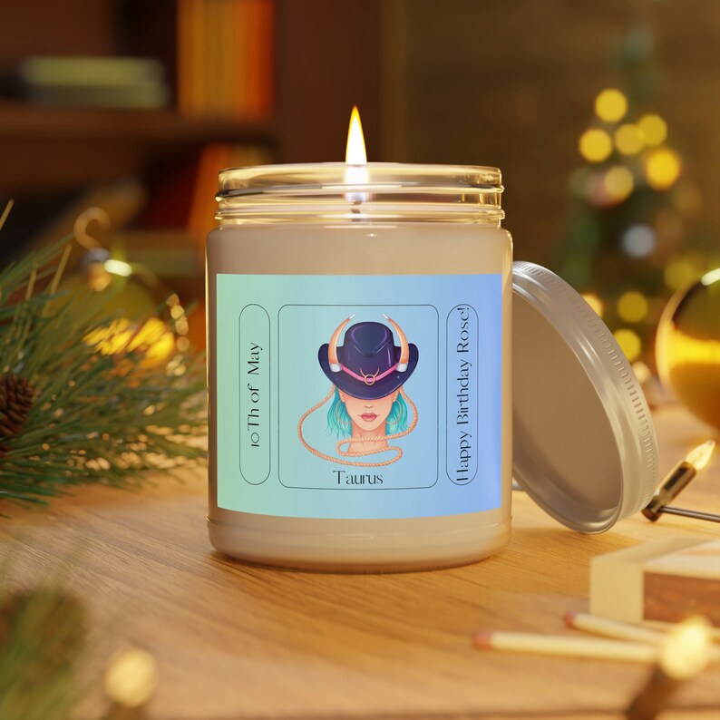 Personalized Birthdate Candle Taurus Zodiac Candle May - Etsy