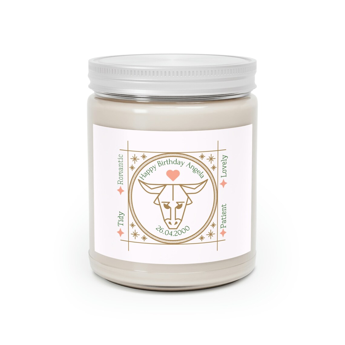 Personalized Birthdate Candle Zodiac Taurus Candle Tidy - Etsy