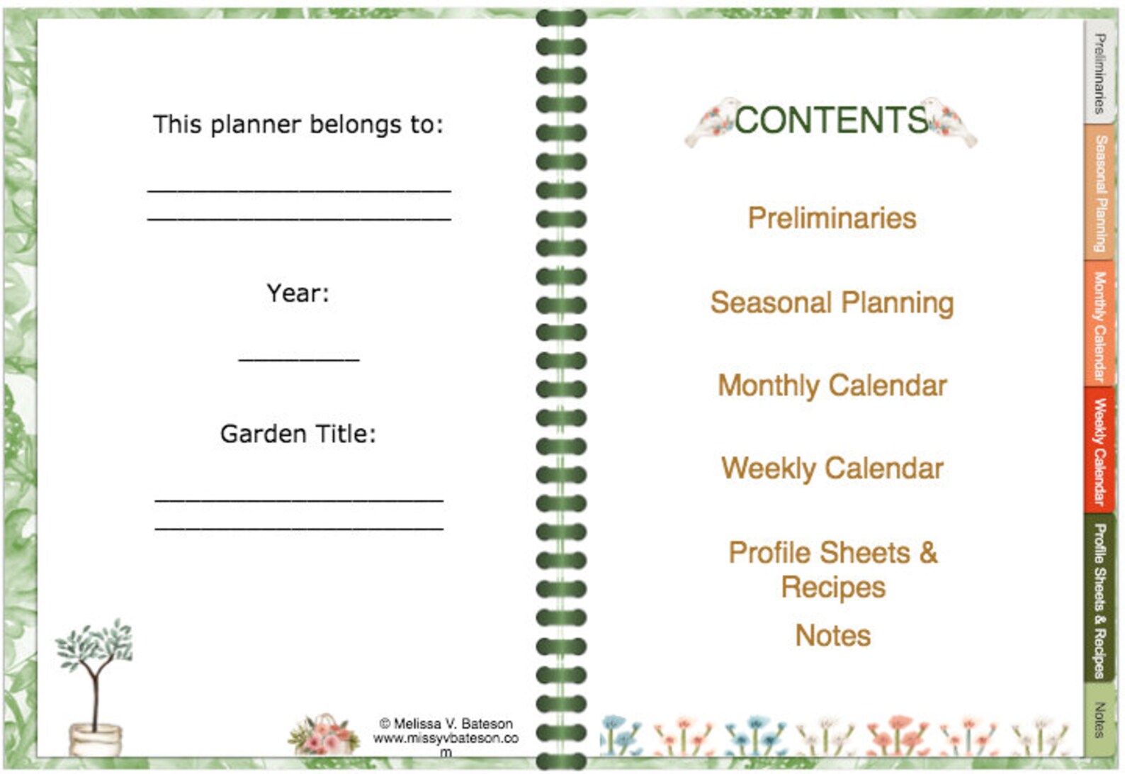 Yearly Garden Workbook Digital Download - Etsy