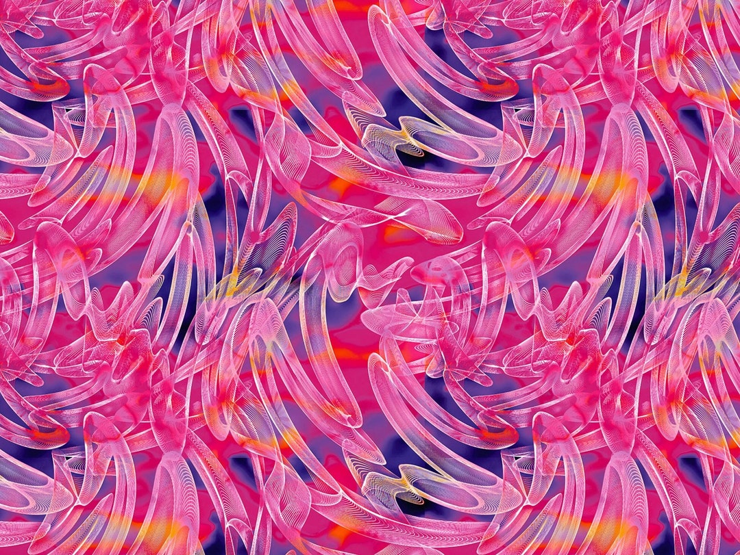 Pink Printed Mesh 4 Way Stretch Power Net Fabric - Etsy