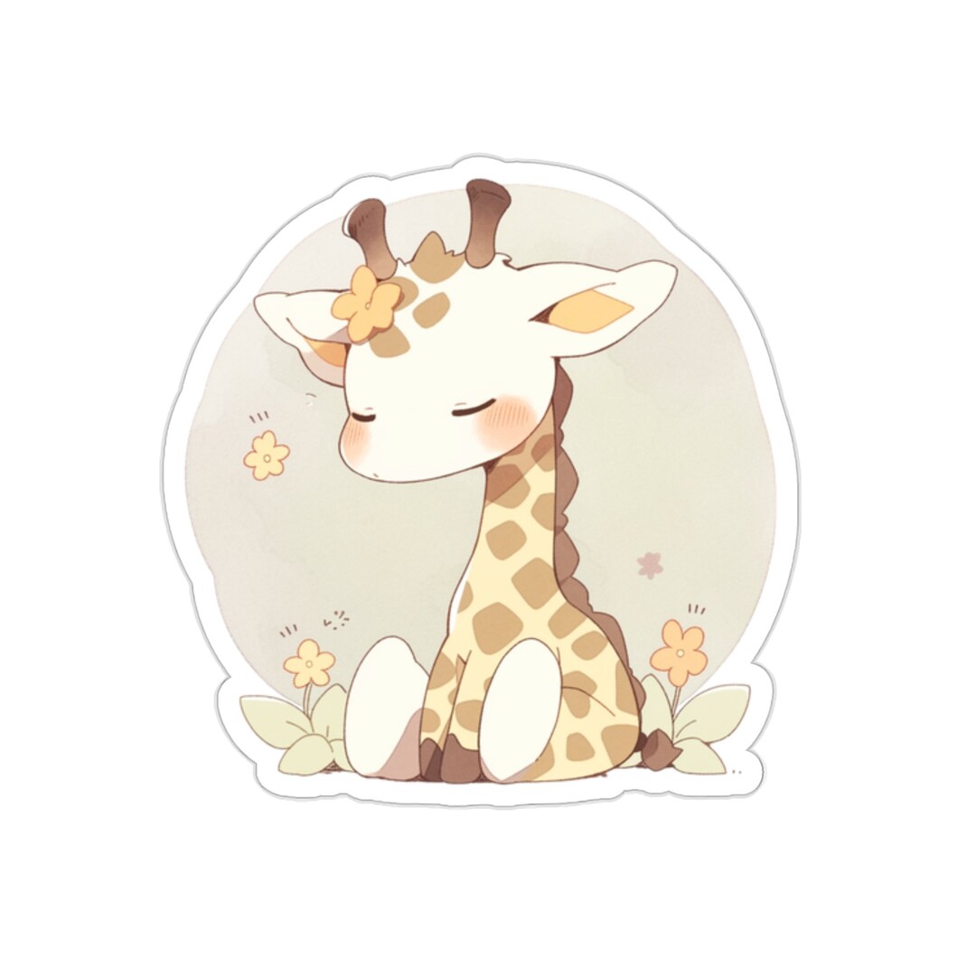 Cute Adorable Giraffe Stickers, Kawaii Stickers, Cute Animal Stickers ...