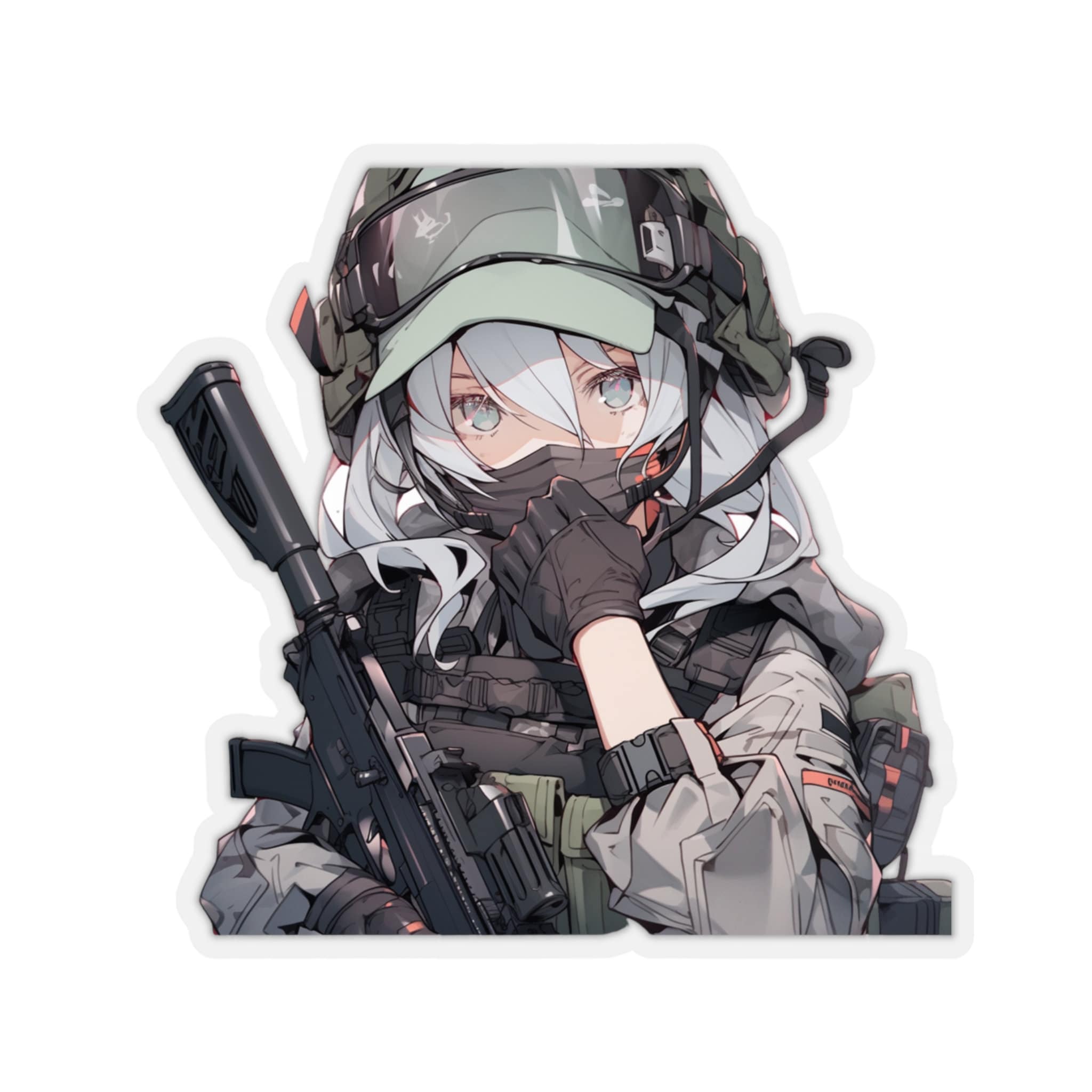 Anime Girl Stickers Anime Soldier Sticker Kawaii Stickers Anime ...