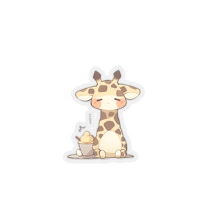 Cute Adorable Giraffe Stickers, Kawaii Stickers, Cute Animal Stickers ...