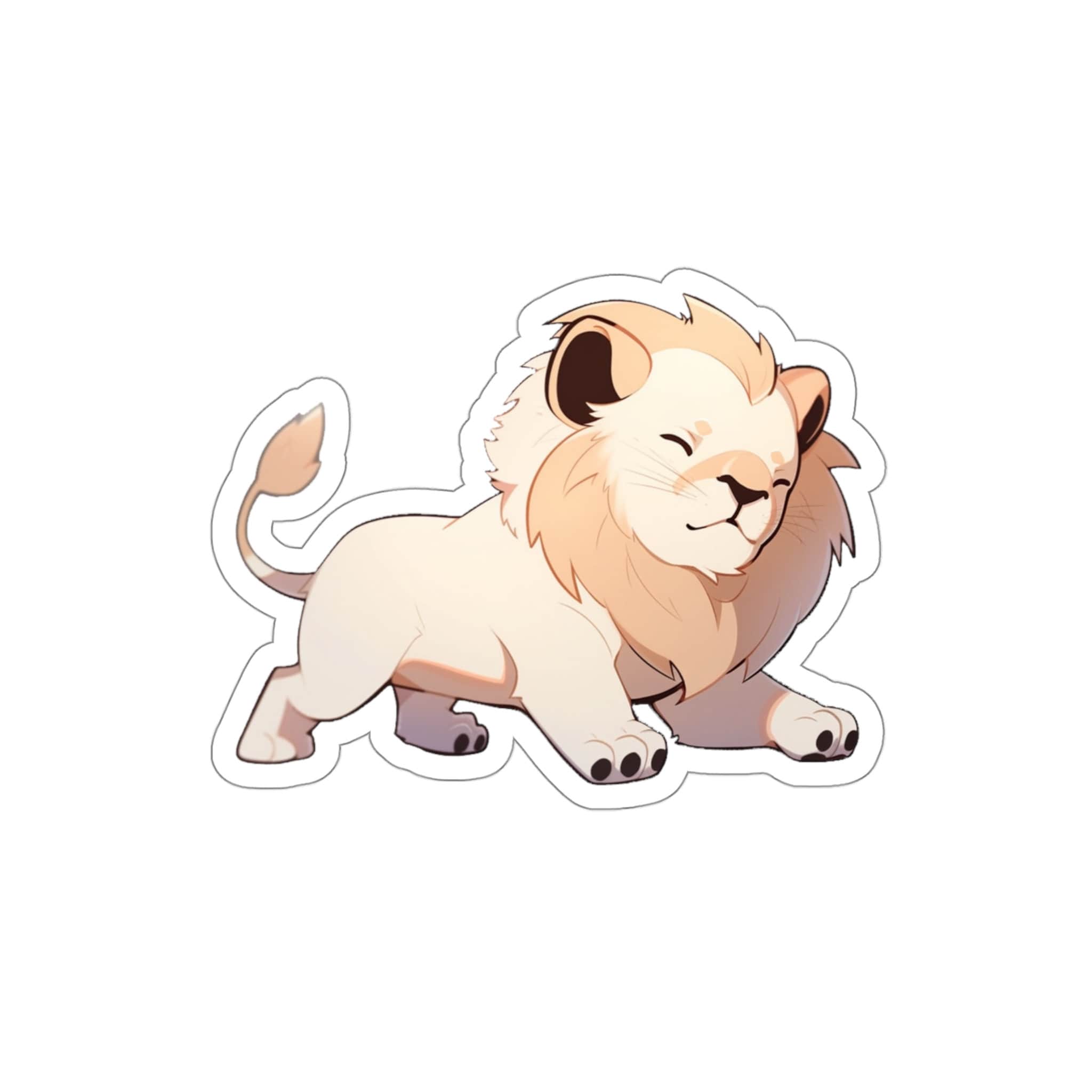 Cute Adorable Lion Stickers, Kawaii Stickers, Cute Animal Stickers ...