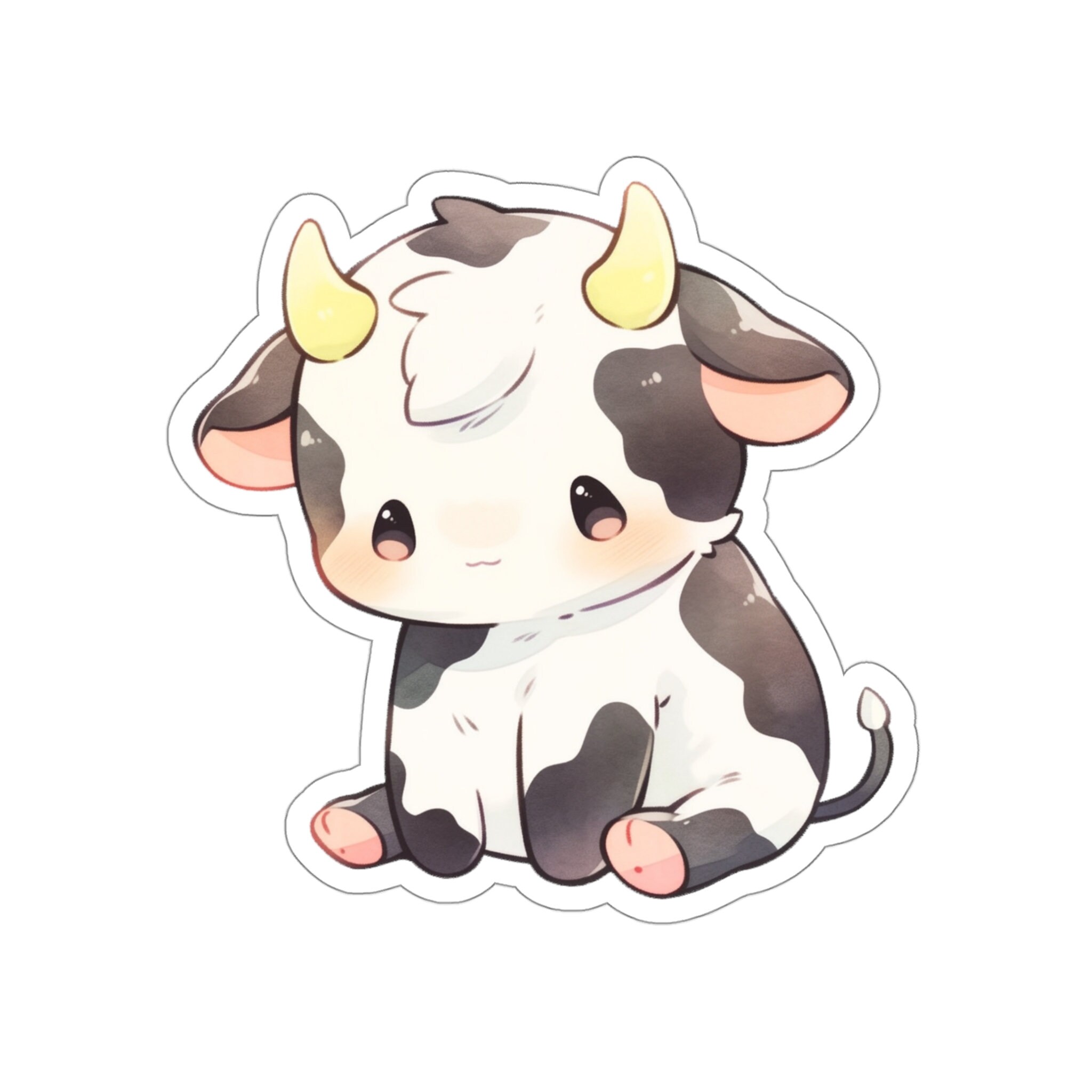 Cute Adorable Cow Stickers, Kawaii Stickers, Cute Animal Stickers ...