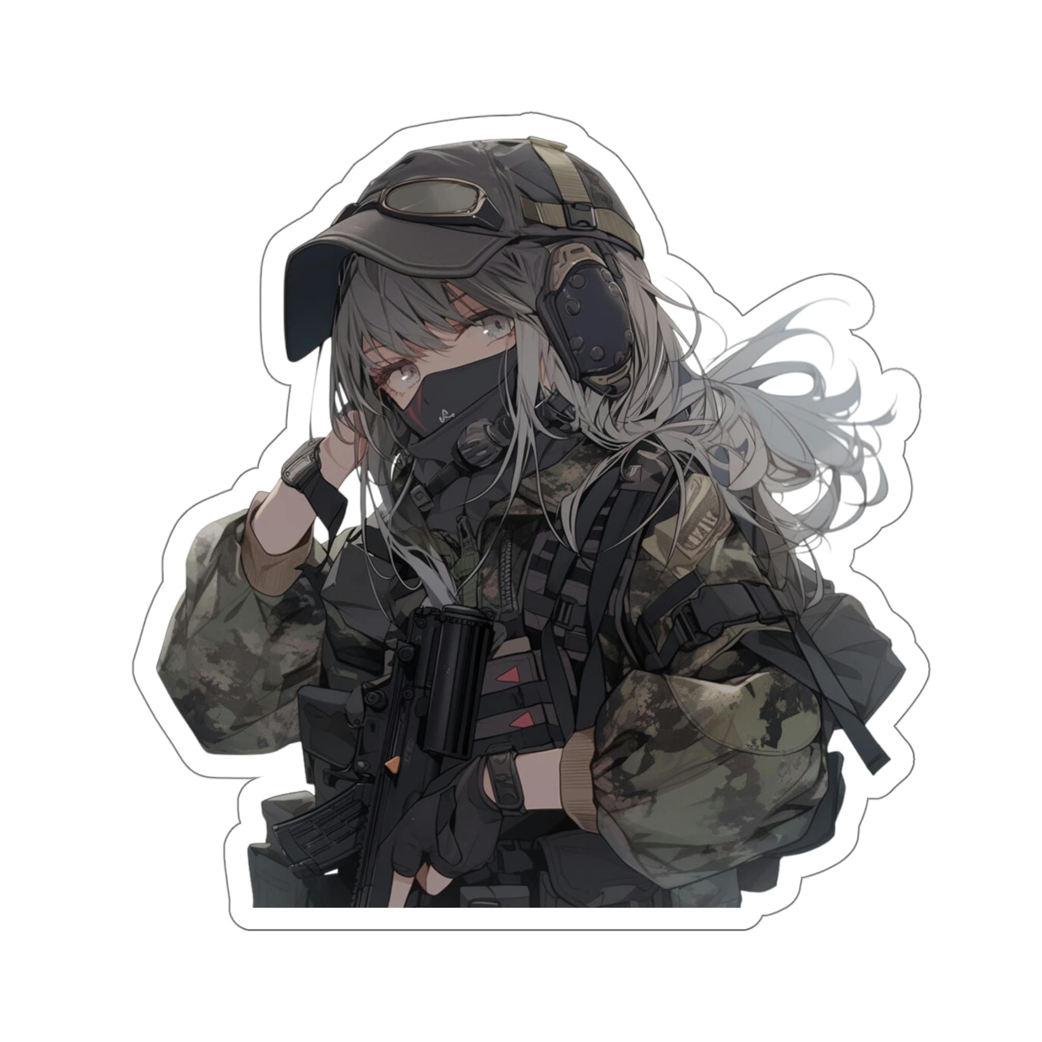 Anime Girl Stickers | Anime Soldier Sticker | Kawaii Stickers | Anime ...