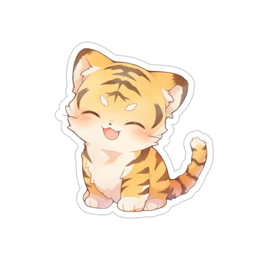 Cute Adorable Tiger Stickers, Kawaii Stickers, Cute Animal Stickers ...