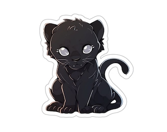 Black Panther Sticker, Sticker for Water Bottle, Laptop Sticker, Laptop ...