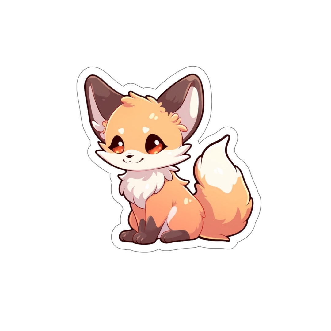 Cute Adorable Fox Stickers, Kawaii Stickers, Cute Animal Stickers ...