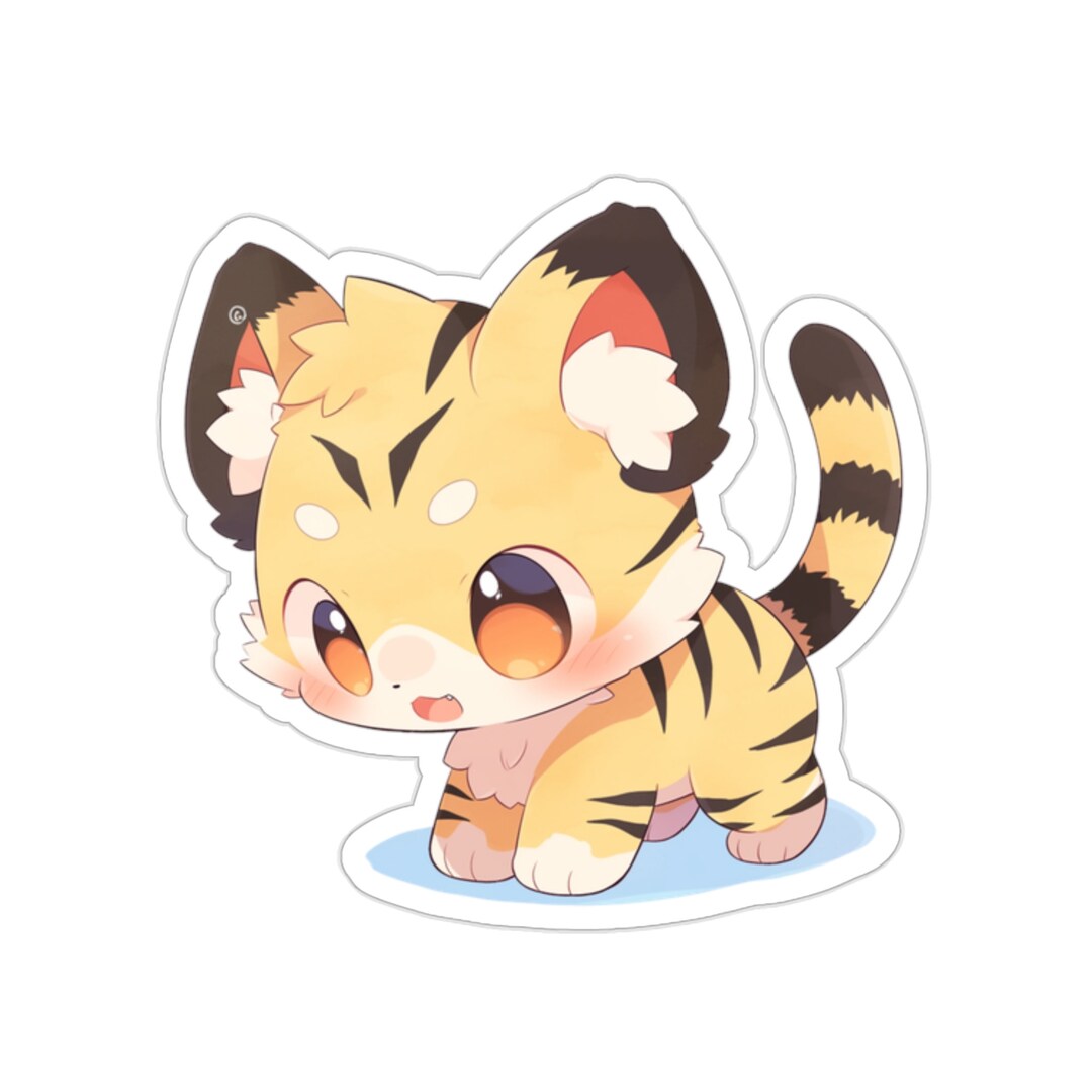 Cute Adorable Tiger Stickers, Kawaii Stickers, Cute Animal Stickers ...