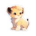Cute Adorable Lion Cub Stickers, Kawaii Stickers, Cute Animal Stickers ...