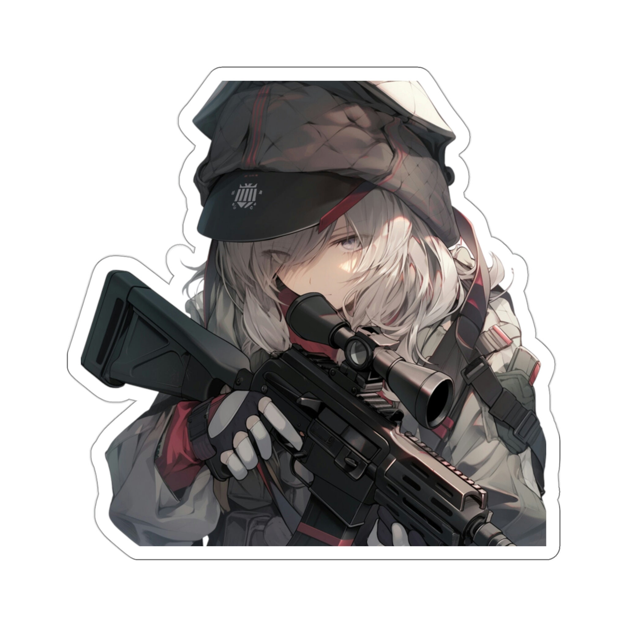 Anime Girl Stickers | Anime Soldier Sticker | Kawaii Stickers | Anime ...