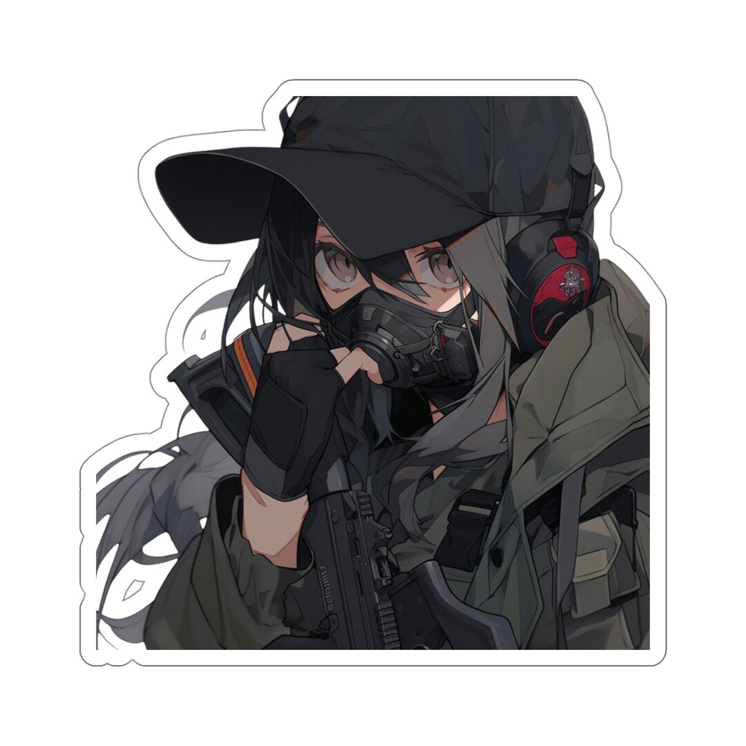 Anime Girl Stickers | Anime Soldier Sticker | Kawaii Stickers | Anime ...
