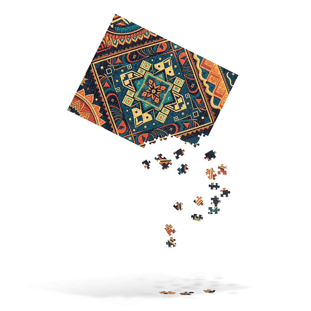 Bohemian Flor Puzzle - Unique Bohemian Pattern, Artistic Home Activity ...