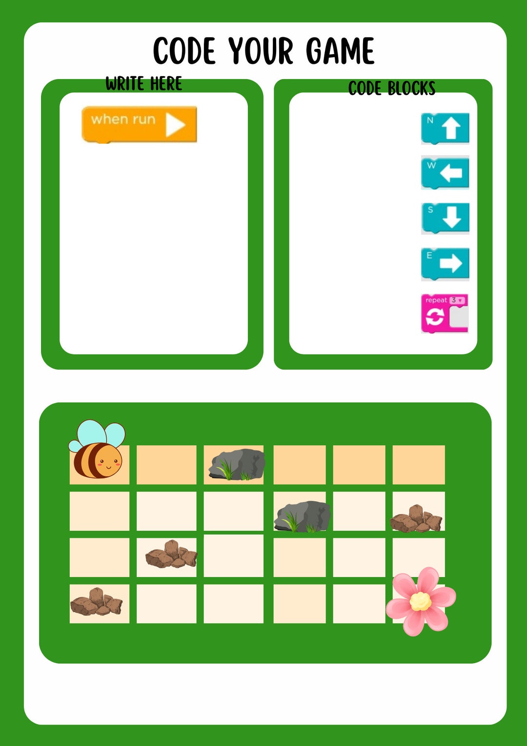 Learning Coding and Algorithm Kids Education Coding for - Etsy