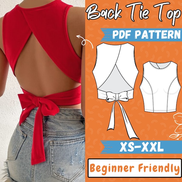 Tie Back Top Pattern - Etsy