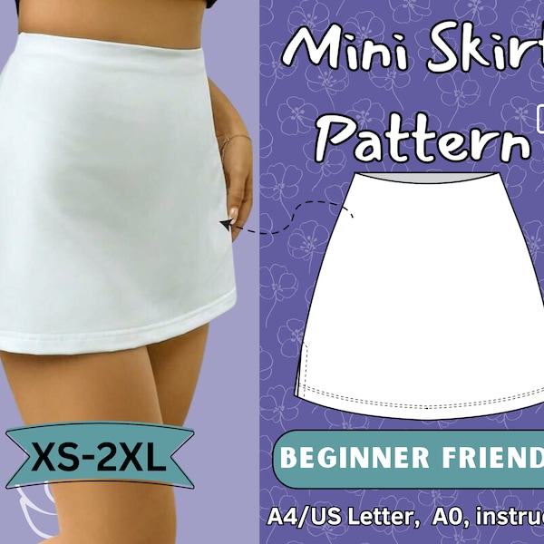 Split Skirt Pattern - Etsy