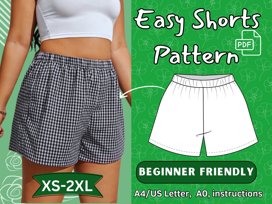 Shorts Sewing Pattern Pdf Women Short Pattern Easy XS-XXL - Etsy