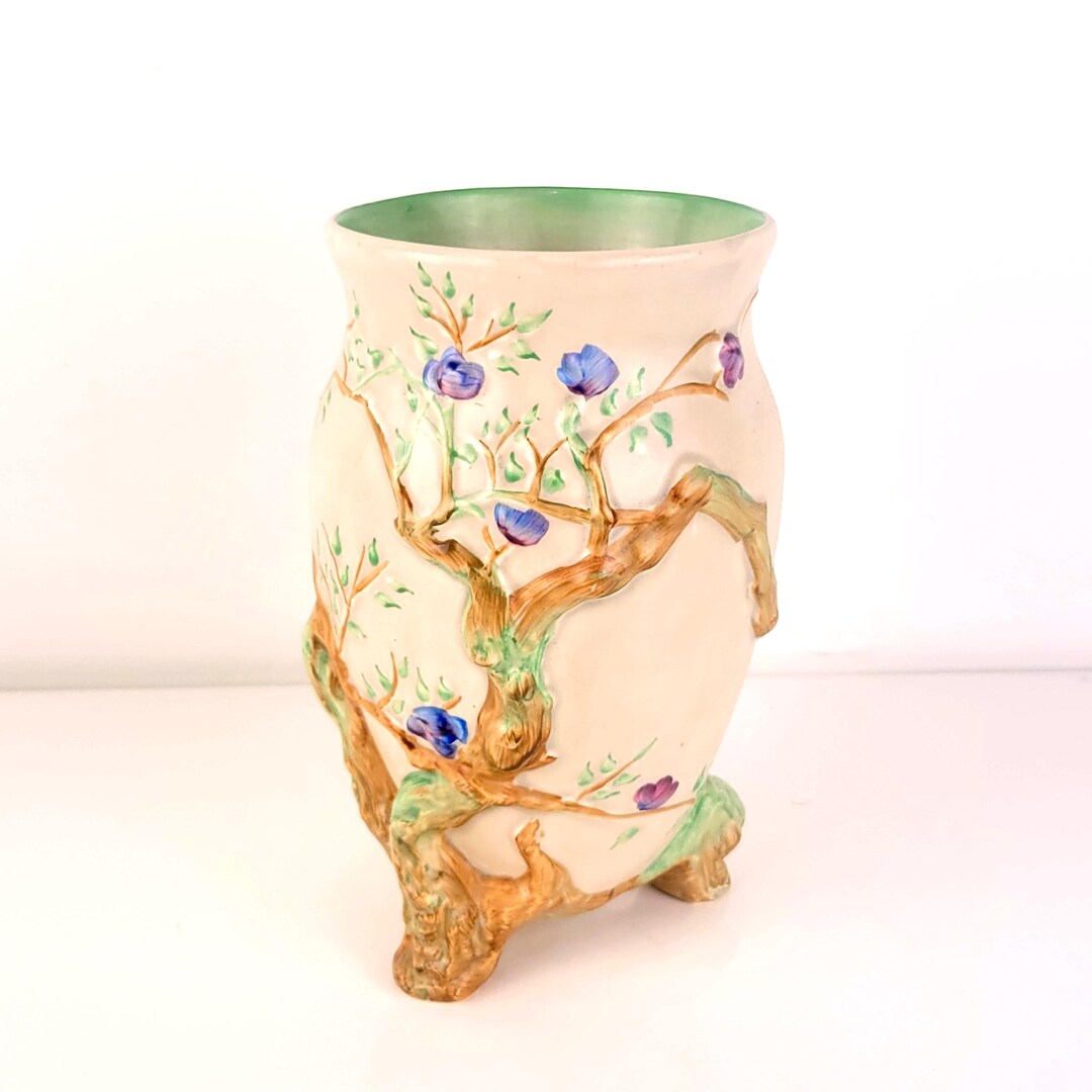 Rare Signed Clarice Cliff 1930'S Art Deco Flower Pattern Vase in ...