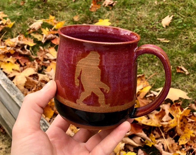 Bigfoot Mug | Sasquatch Silhouette | Homemade Mug | Wheel Thrown ...