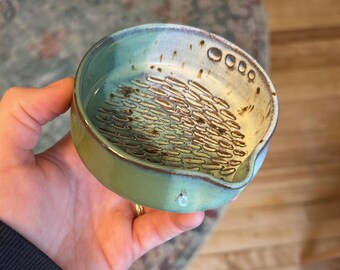 Mint Green Garlic Grater | Herb Stripper | Dipping Oil Dish | Homemade ...