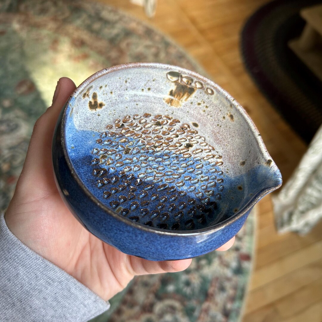 White and Blue Herb Stripper | Dipping Oil Dish | Garlic Grater ...