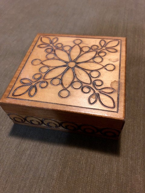 Small Antique Wood Box - Etsy