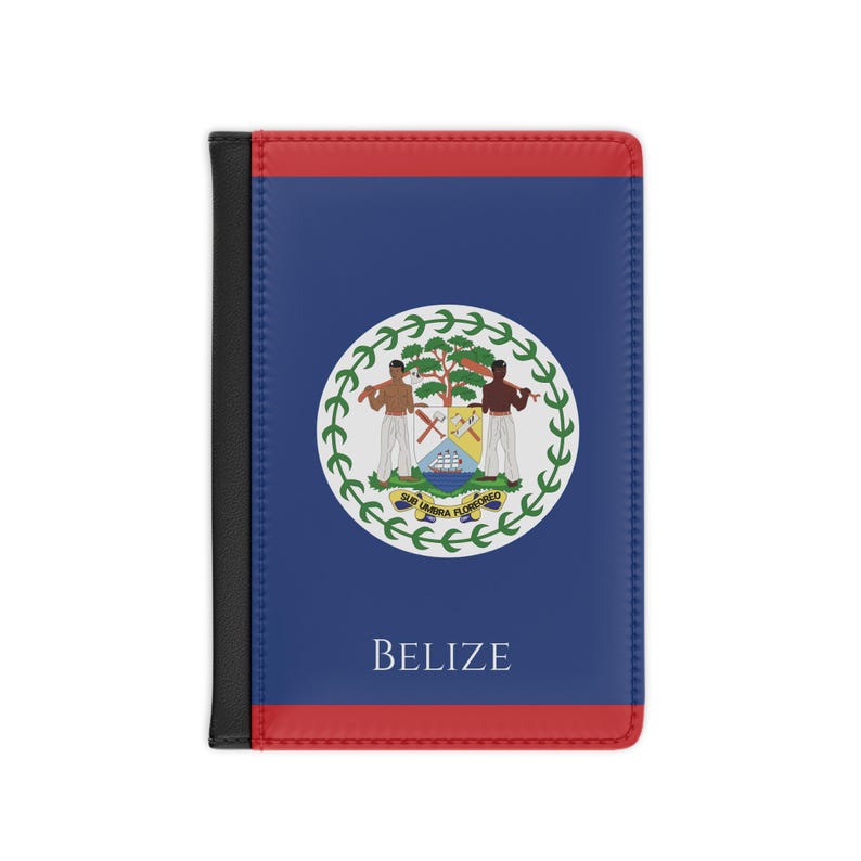 Belize Flag Passport Cover – Faux Leather Travel Wallet | Belizean ...