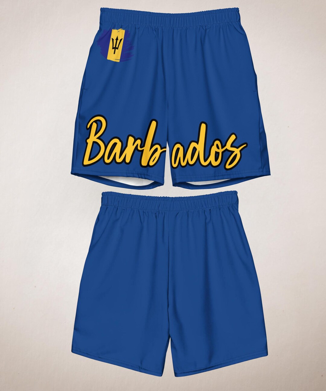 Barbados Men's Swim Trunks, Bajan Culture Caribbean Heritage Trunks ...