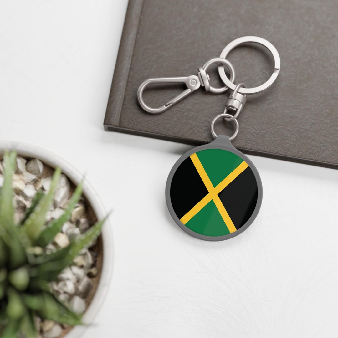 Jamaican Flag Keyring Tag, Personalized Keychain, Gift for Travelers ...