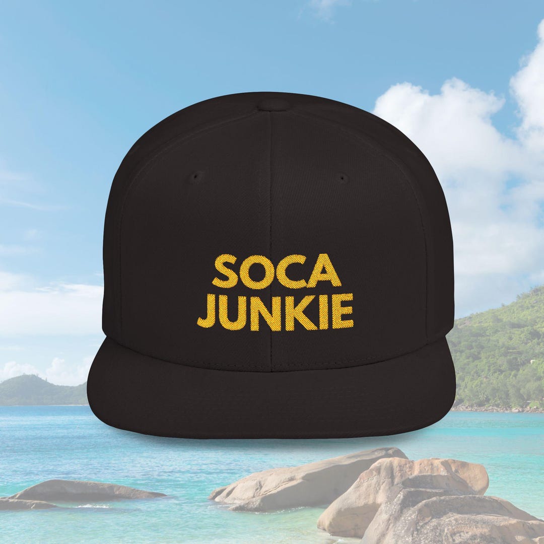 Soca Junkie Embroidery Snapback Hat - Carnival Music Festival Cap - Etsy