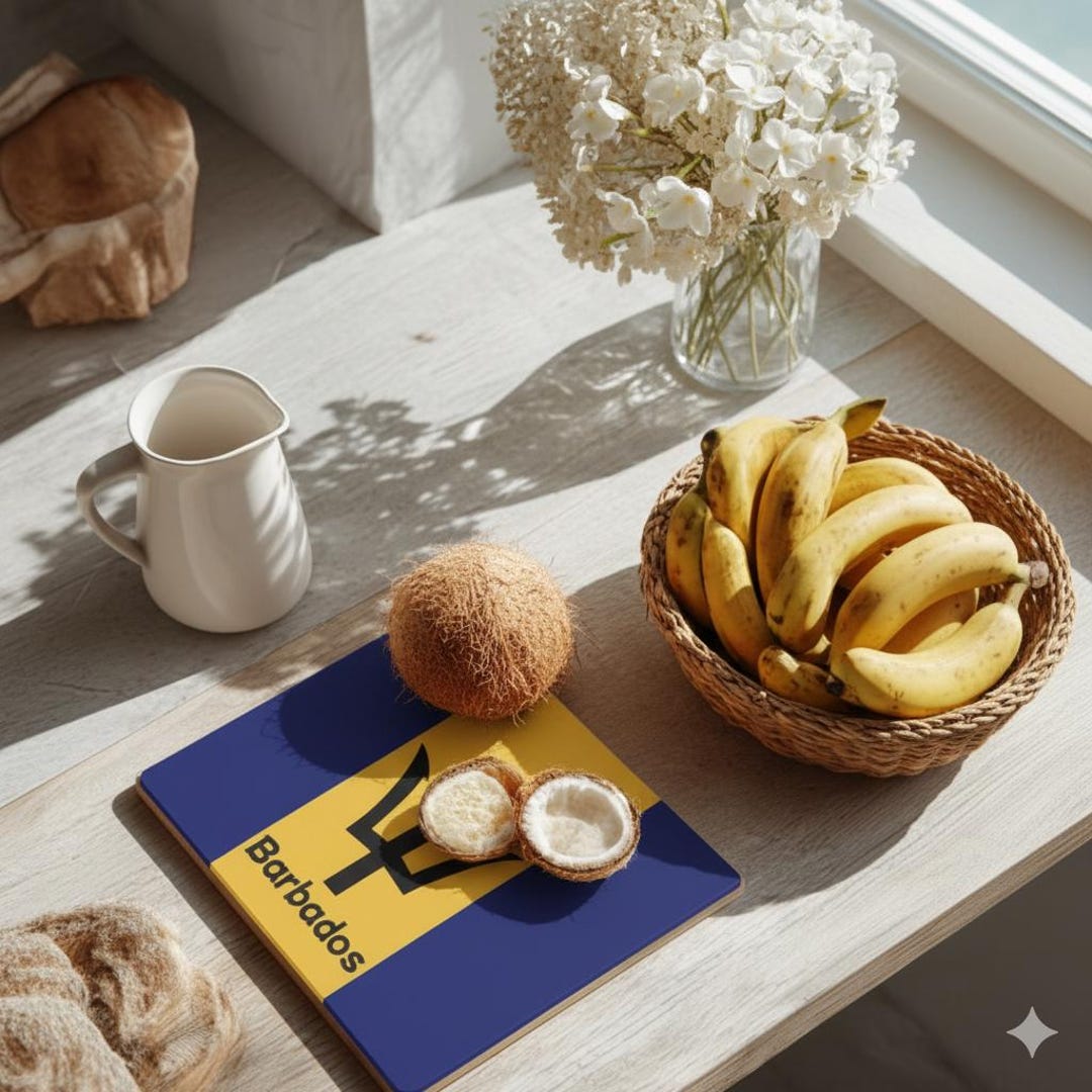 Barbados Flag Cutting Board – Caribbean Island Kitchen Decor | Tropical ...