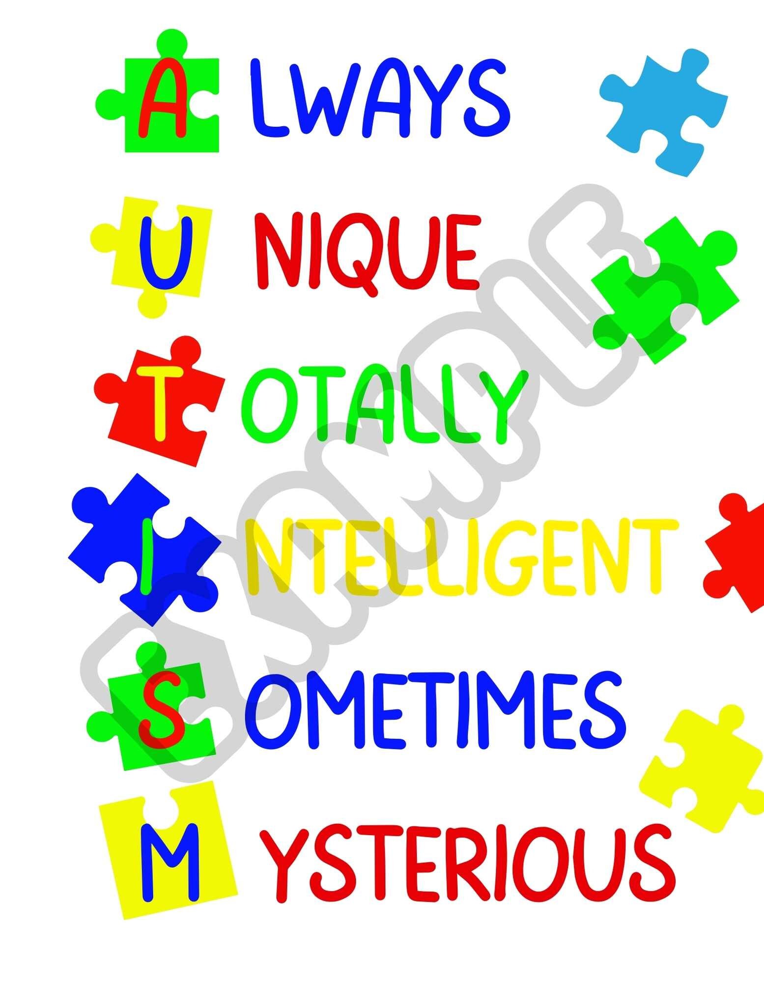Digital Designs for Autism Families. - Etsy