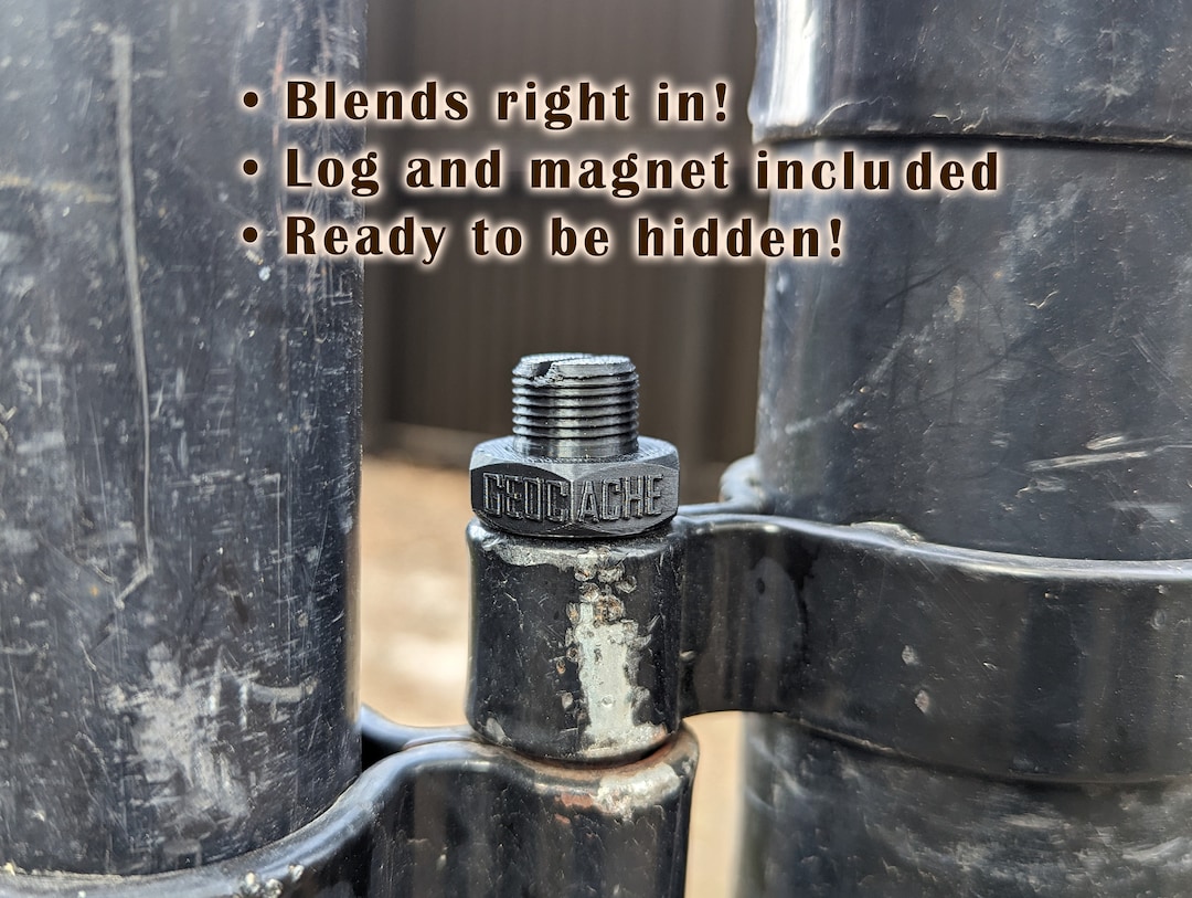 Magnetic Bolt 3d Printed Geocache With Log and Magnet - Ready to Be ...