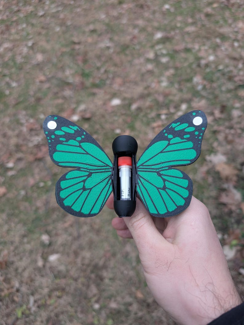 Butterfly Geocache - Unique 3d Printed Geocaching Container With Log ...