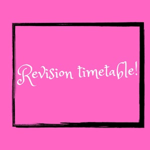 Downloadable and Printable Blank Revision and Wellness Timetable (easy ...