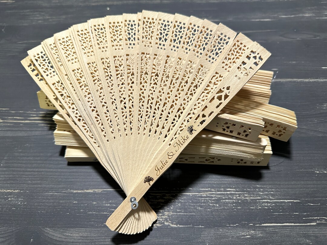 130 Pcs Hand Fan, Personalized Wedding Fan Favors, Personalized Gifts ...