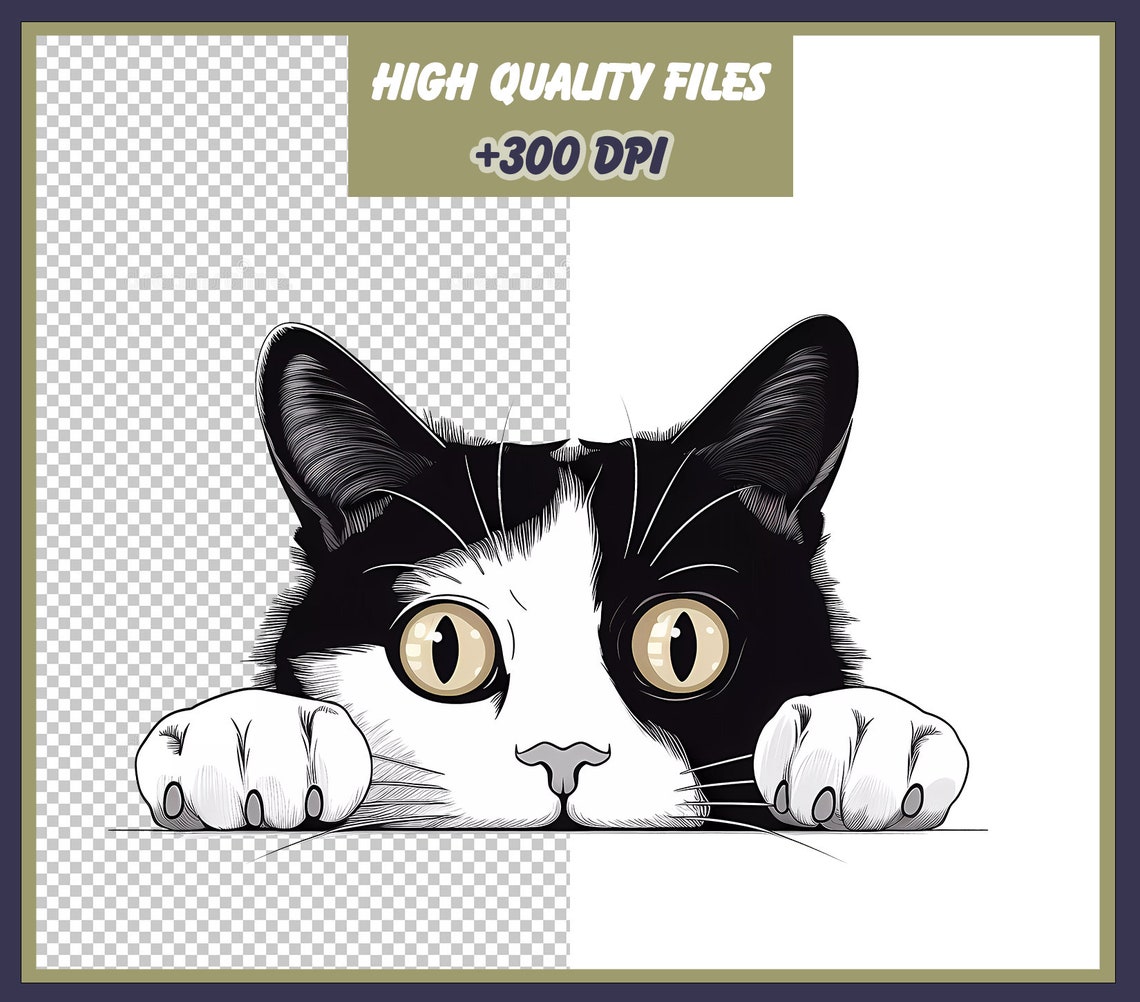 100 Peeking Cat Clipart, A Great Work Printable, Kittens Clipart ...