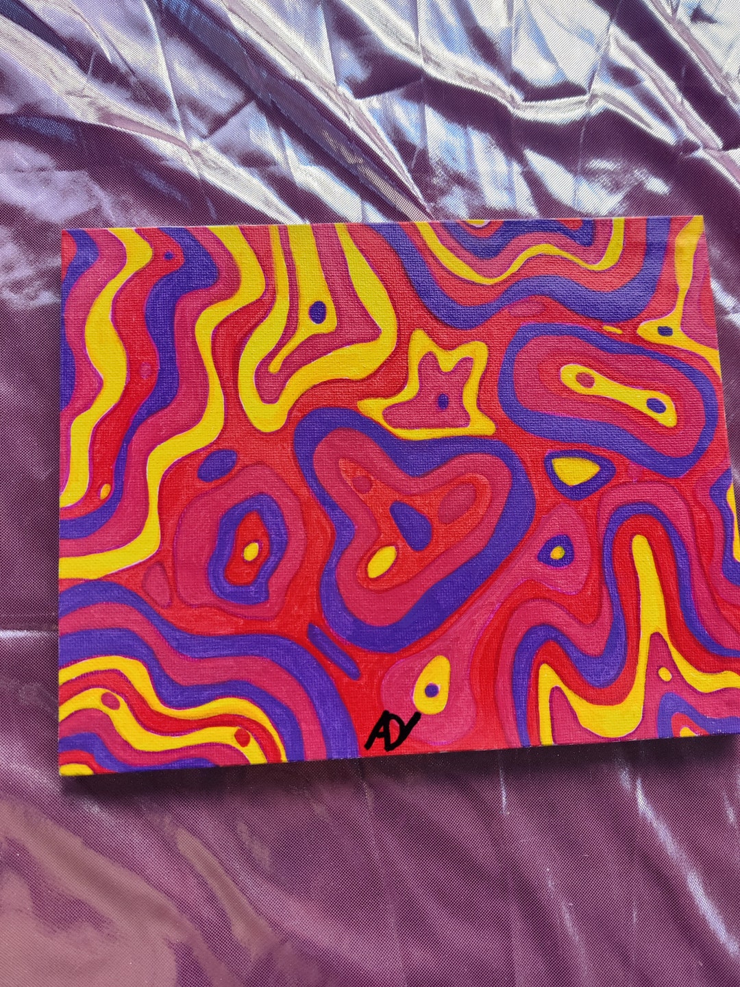Trippy Acrylic Painting 1 - Etsy
