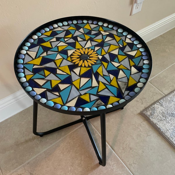 Mosaic Side Table - Etsy