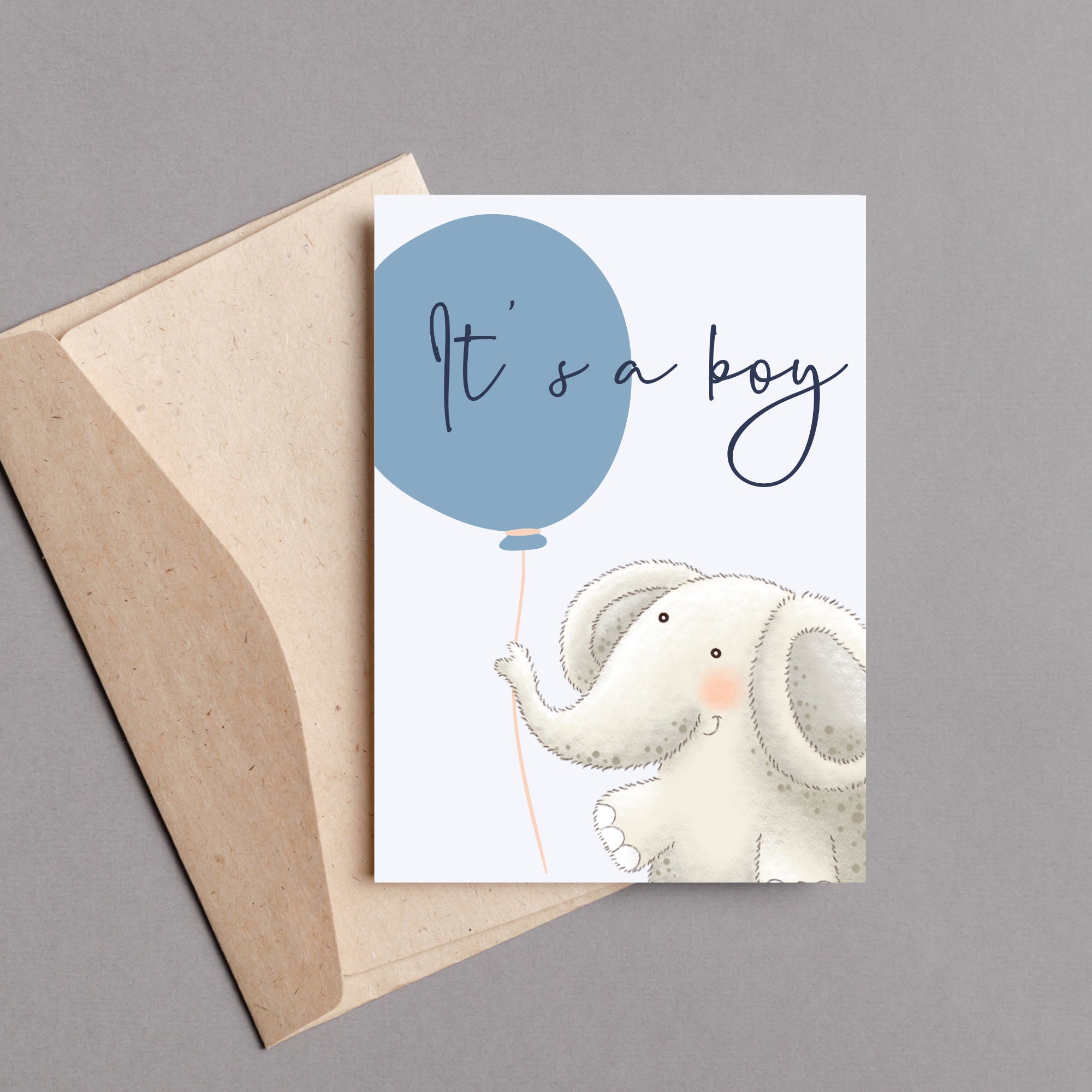 It's a Boy Printable Card New Baby Boy Card - Etsy