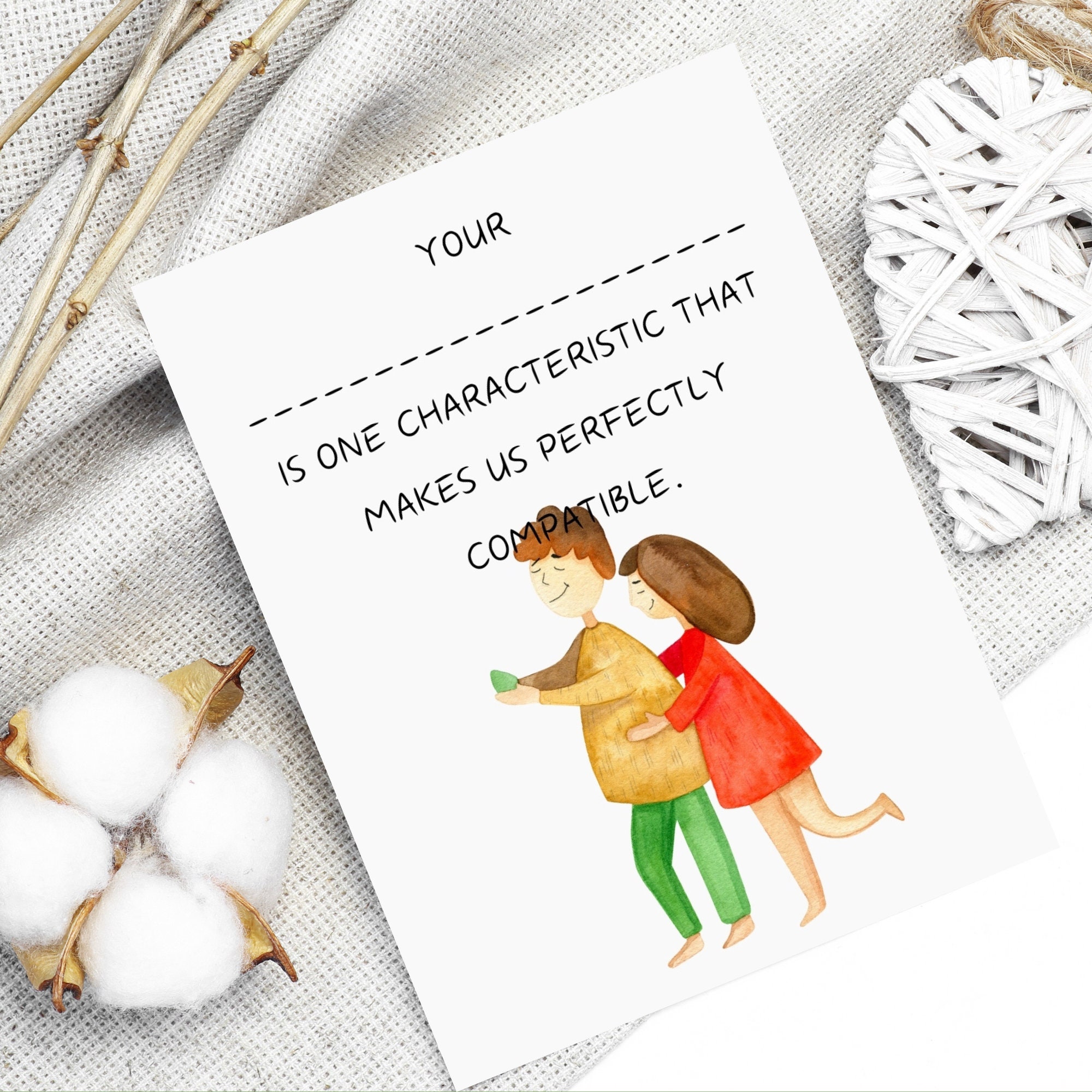 50 Reasons Why I Love You Printable Cards Fill-in-the-blank Love Cards ...